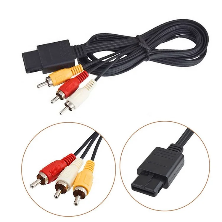 Audio Video AV Cables for SNES/N64 Video Games Console