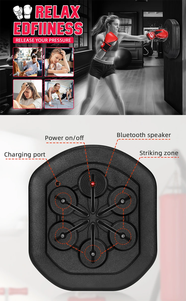 Procircle Wall Mounted Punching Dummy - Smart Music Boxing Trainer