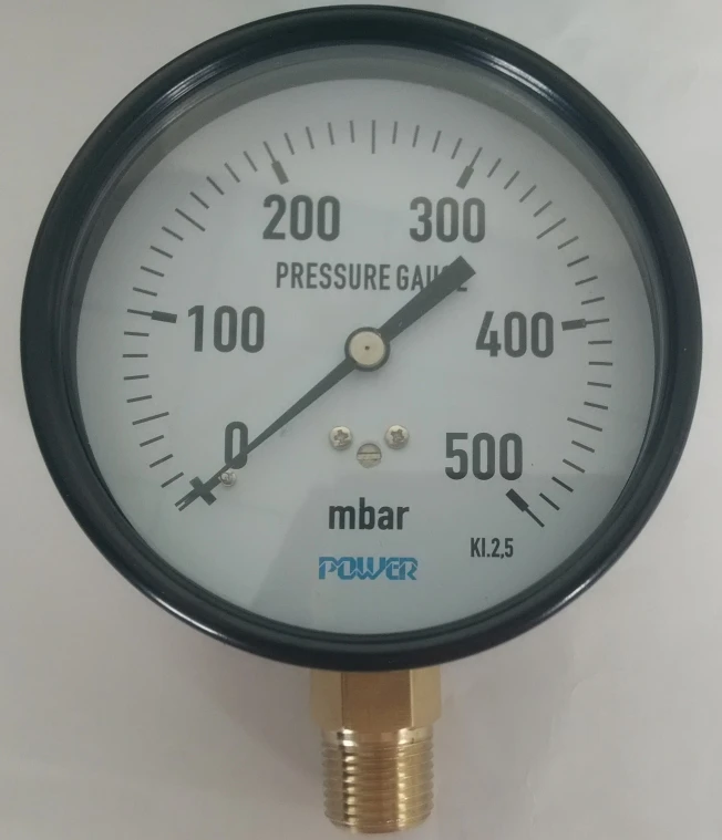 100mm Half Steel Capsule Low Pressure Gauge Bottom Type With Front Zero ...