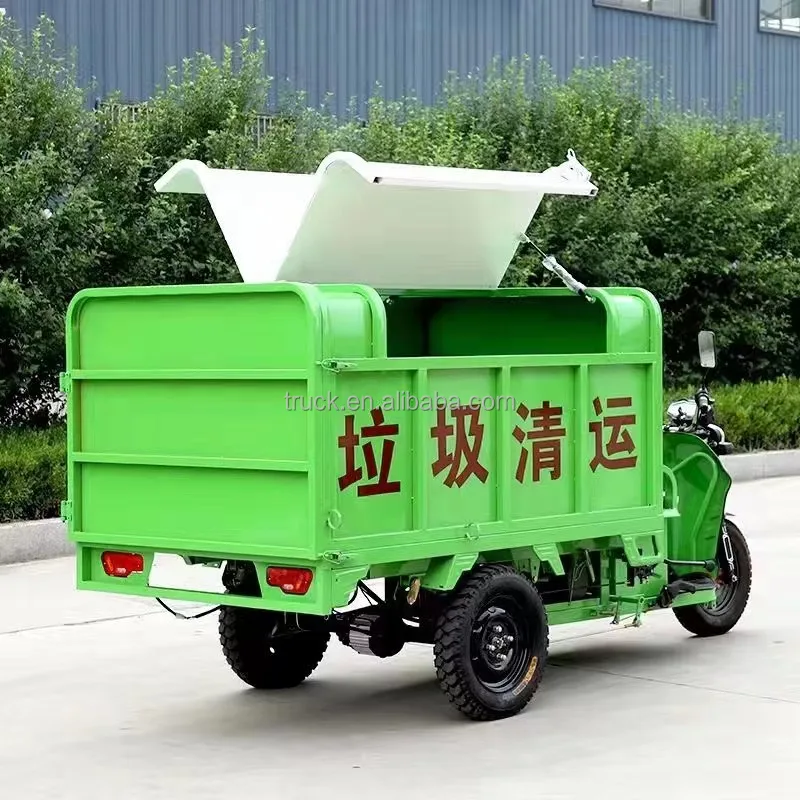 Tricycle 3 Wheel Waste Motorcycle - Efficient Garbage Dumper