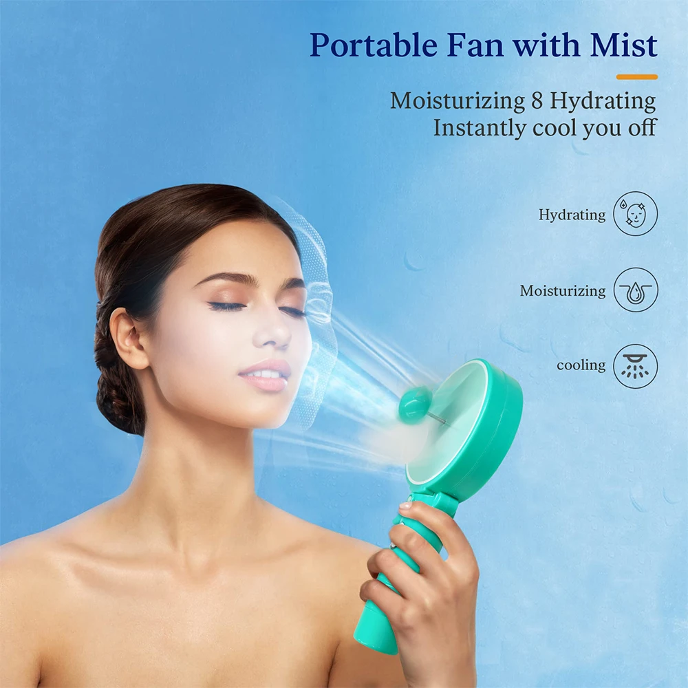 Mini Water Mist Fans - Portable Cooling for Kids & Adults
