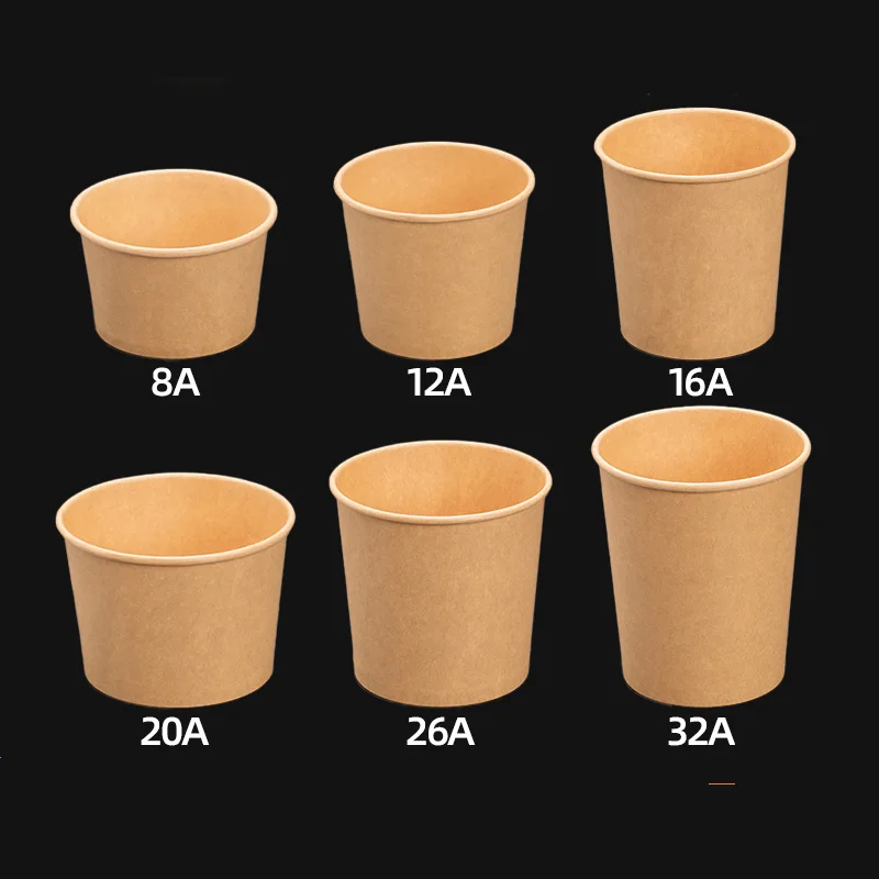 12oz 90mm Diameter Top Disposable Kraft Paper Soup Cup| Alibaba.com