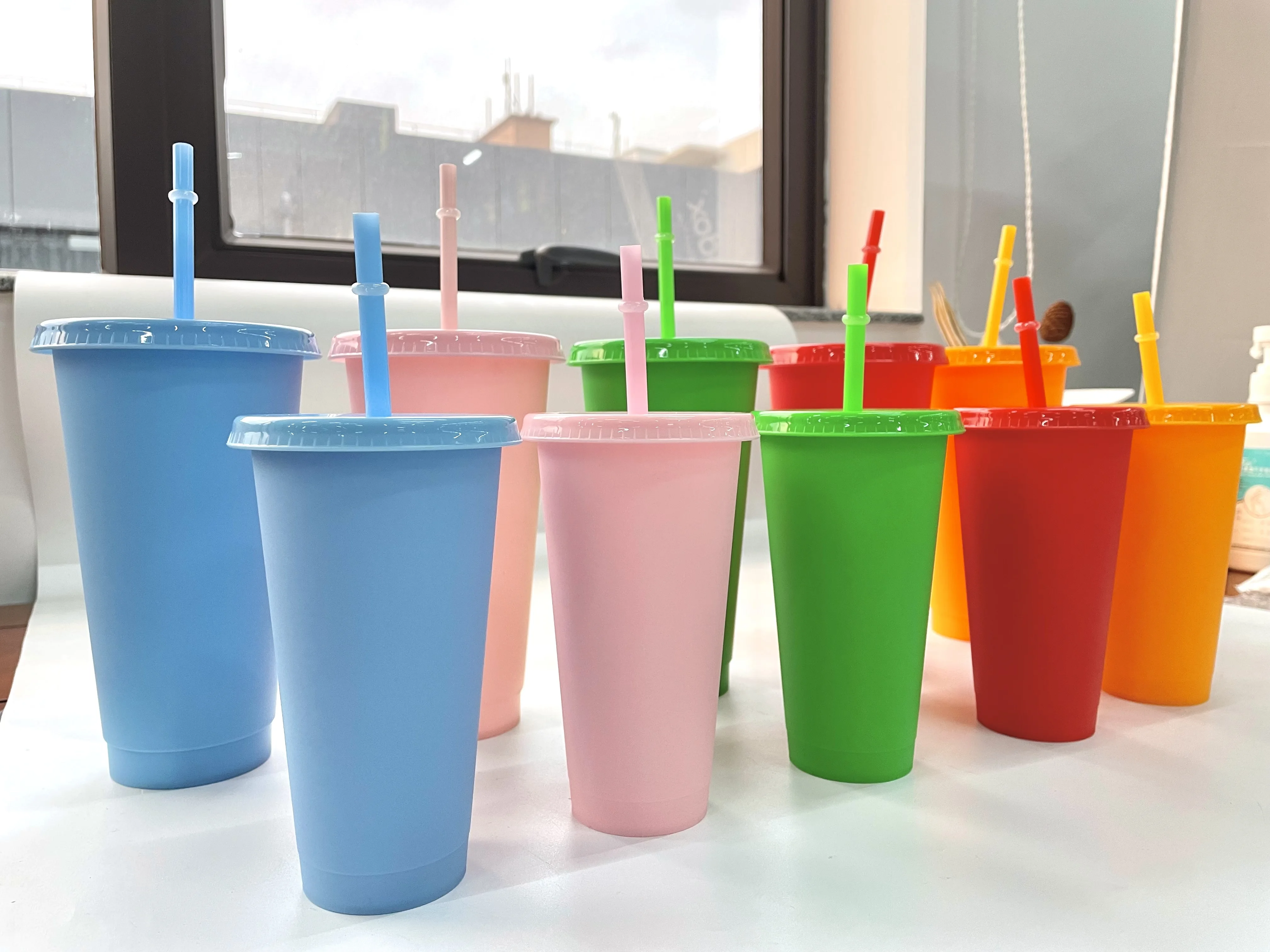 Reusable 24OZ Frosted Cold Cup - Perfect for Back to School
