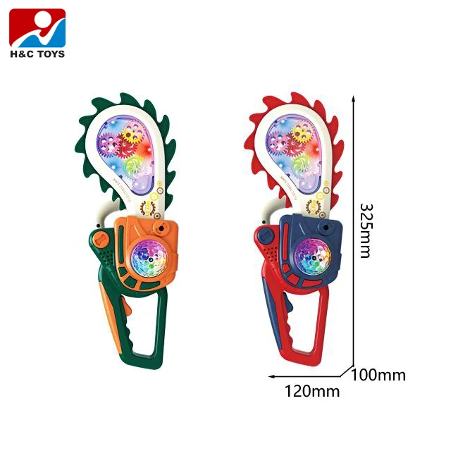 Kids Pretend Play Plastic Saw Toy Gear Vibration With Lights Power Tool ...