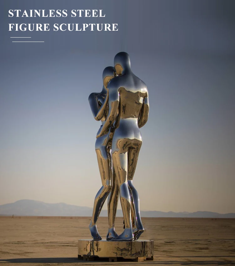 Abstract Art Modern Human Stainless Steel Metal Welded Figure Sculpture ...