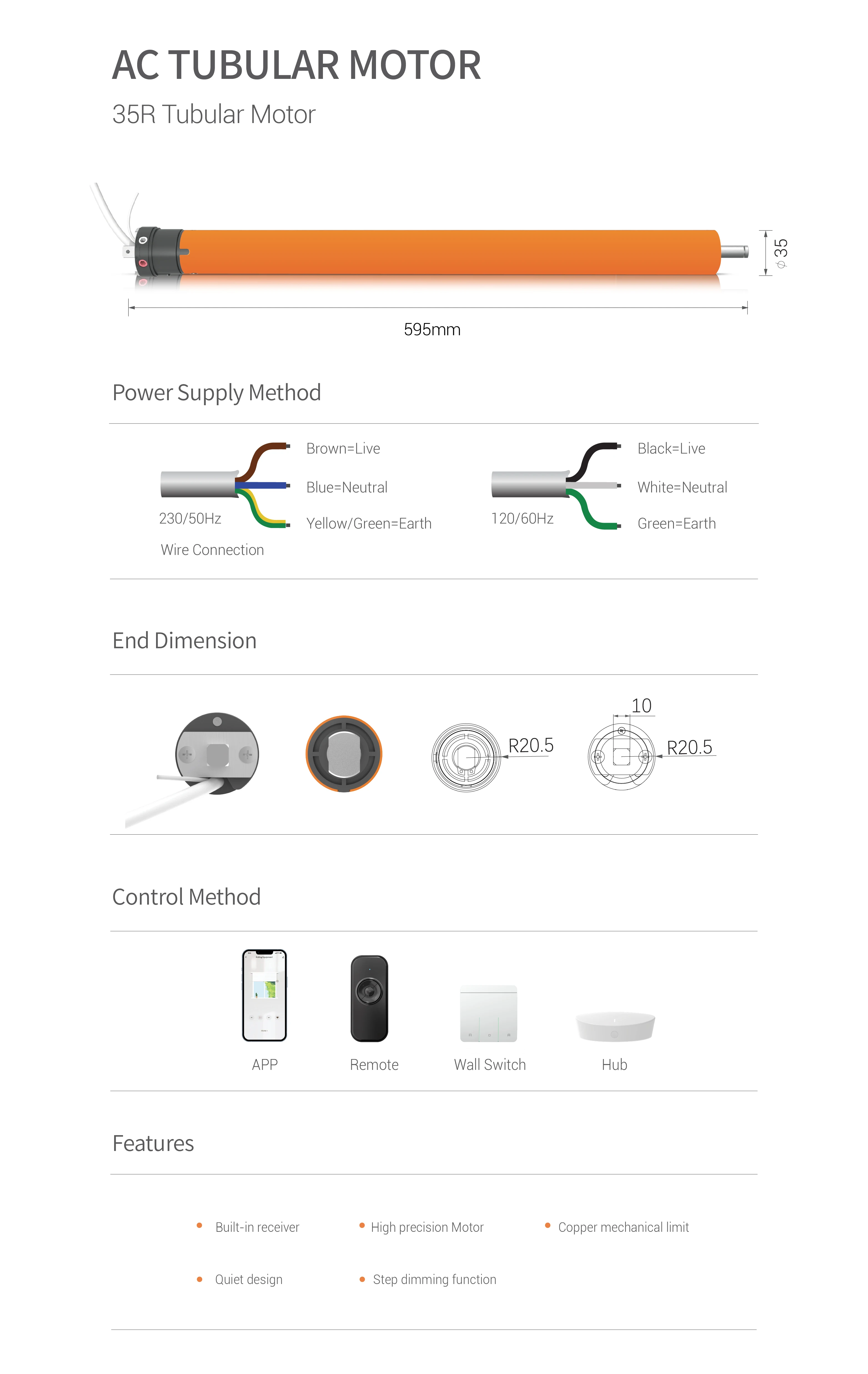 Smart Wifi Tubular Curtain Motor - Alexa Automatic Control