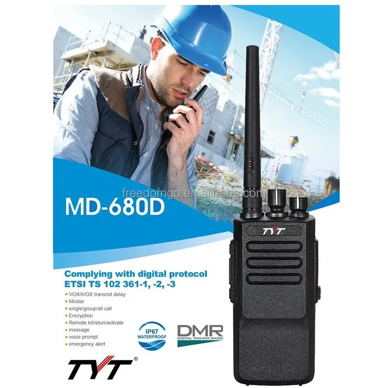 Tyt Md-680d Wireless Interphone Handy Amateur Radio Uhf Vhf Radios Long ...