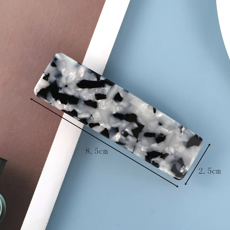 Acrylic Hair Barrette Plain Acetate Blank Barrette Rubber Made In ...