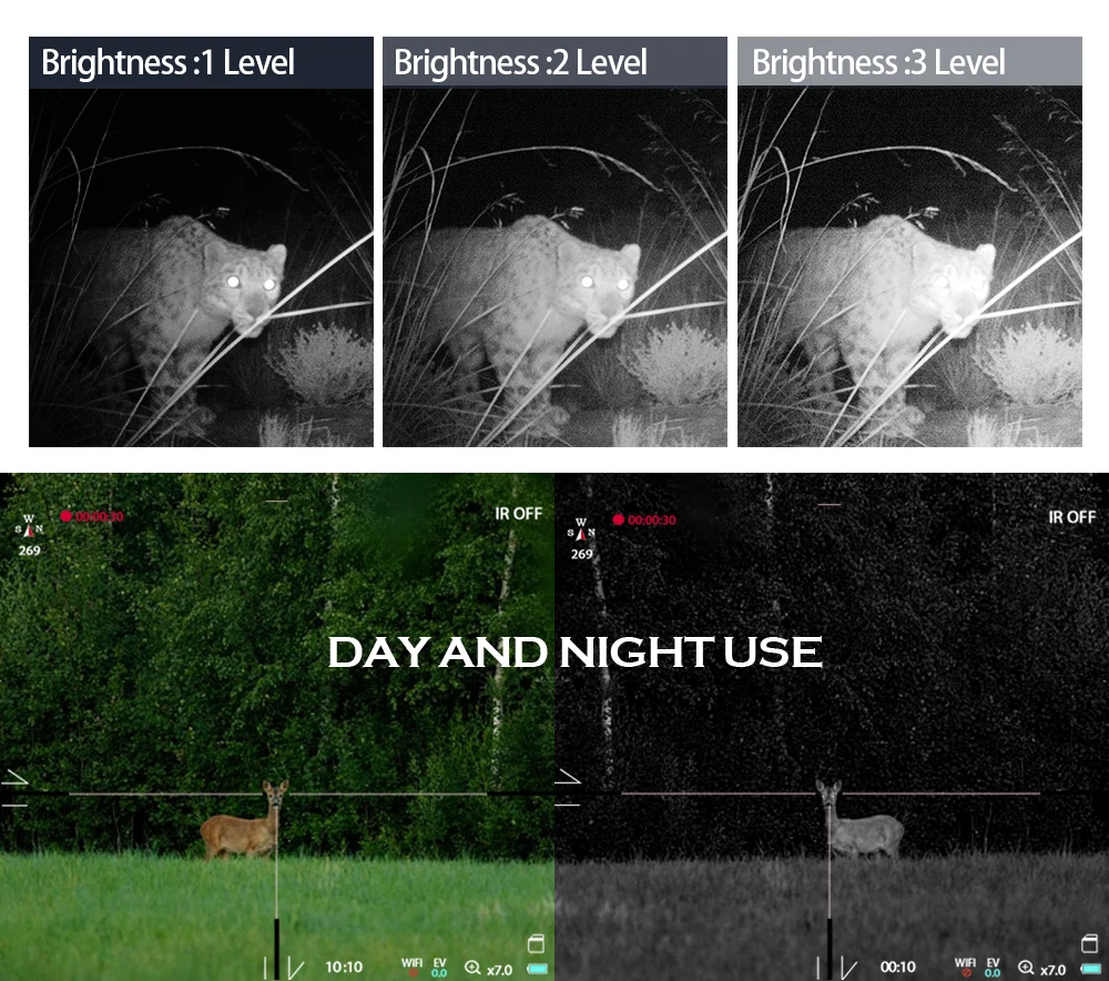 TRV Digital Night Vision Scope - 7-19X Zoom & IR Laser