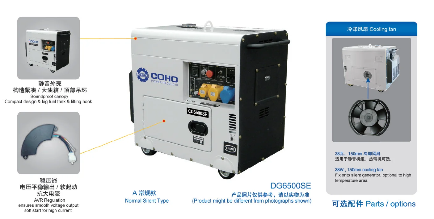 Silent Diesel Generators 3kva 4kva 5kva 5.5kva 6kva 6.5kva Small ...