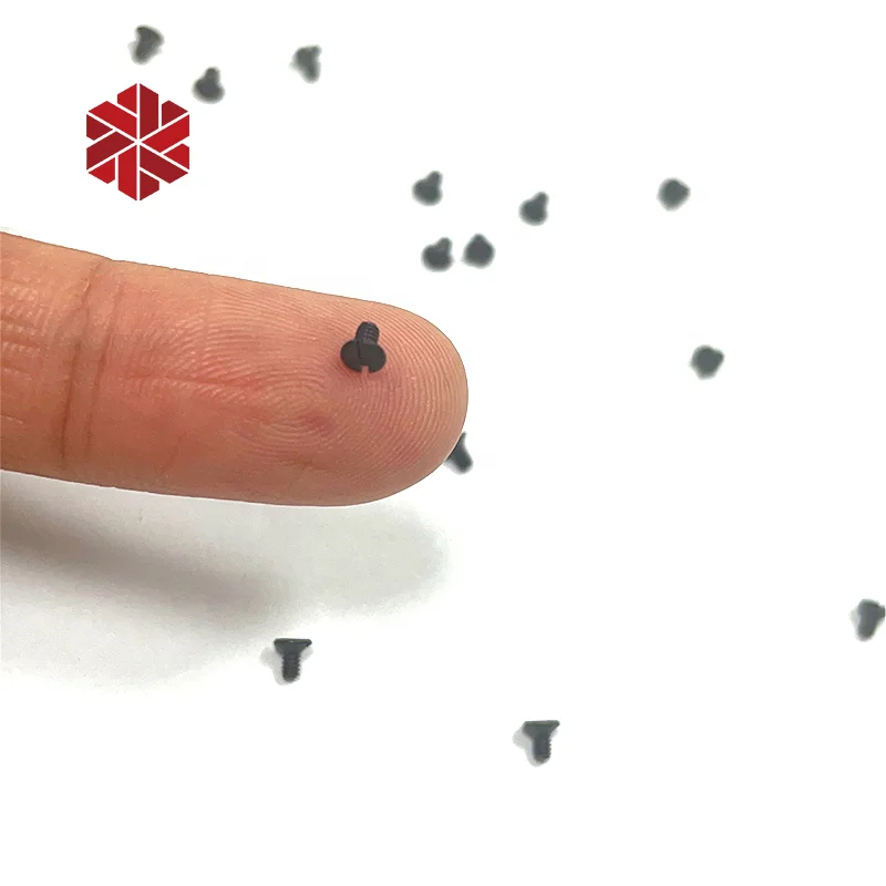 Black Small Screws Micro Cross Round Bolt Phillips Slotted Countersunk ...