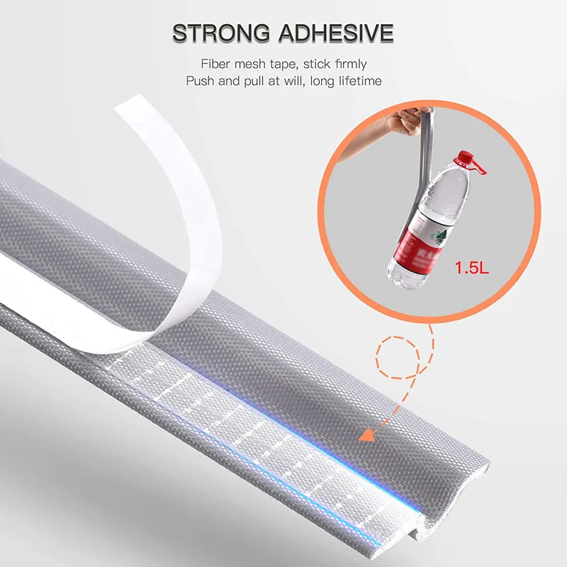 Pu Covered Wooden Door Sealing Strip Card Slot Type Anti-collision ...