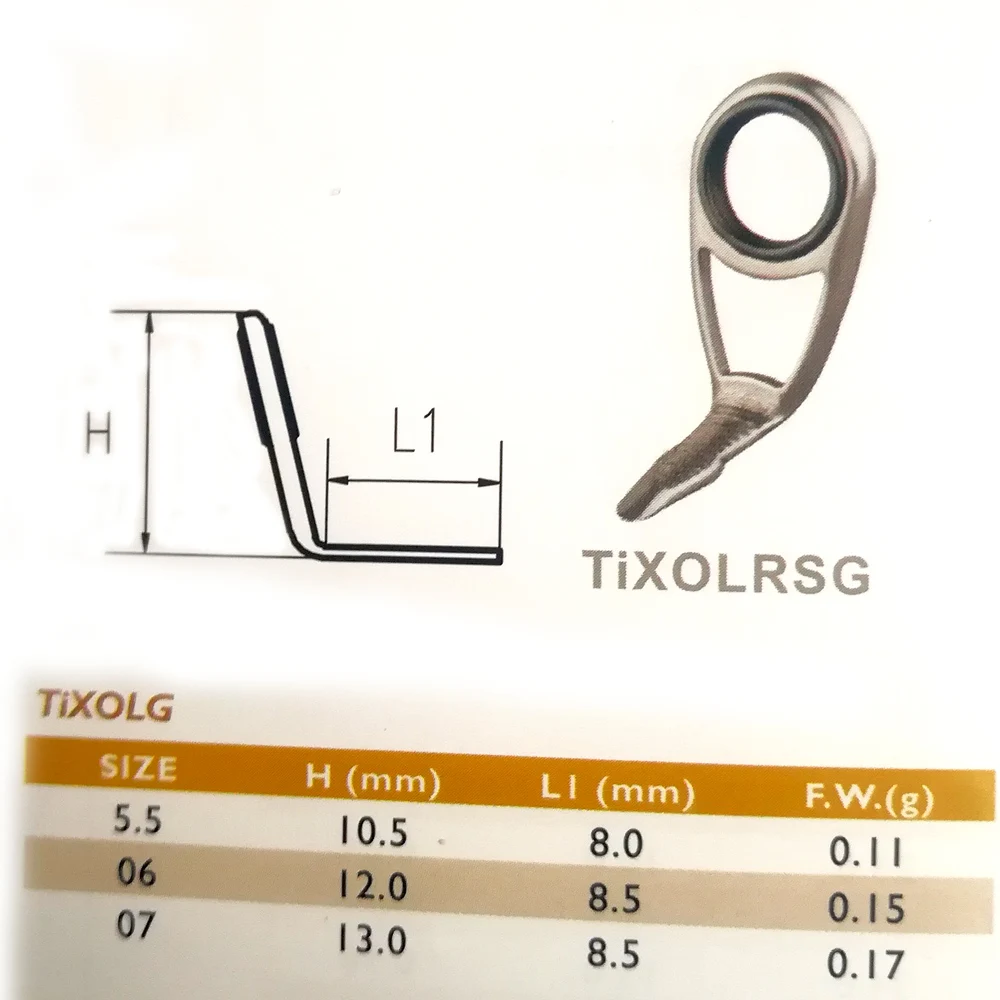 Seaguide Tixolg Titanium Single Foot Sic Ring For Spinning Fishing Rod ...