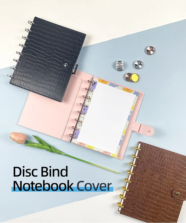 Customized Crocodile Pu Leather Hp Classic Disc Bound Planner Snap ...