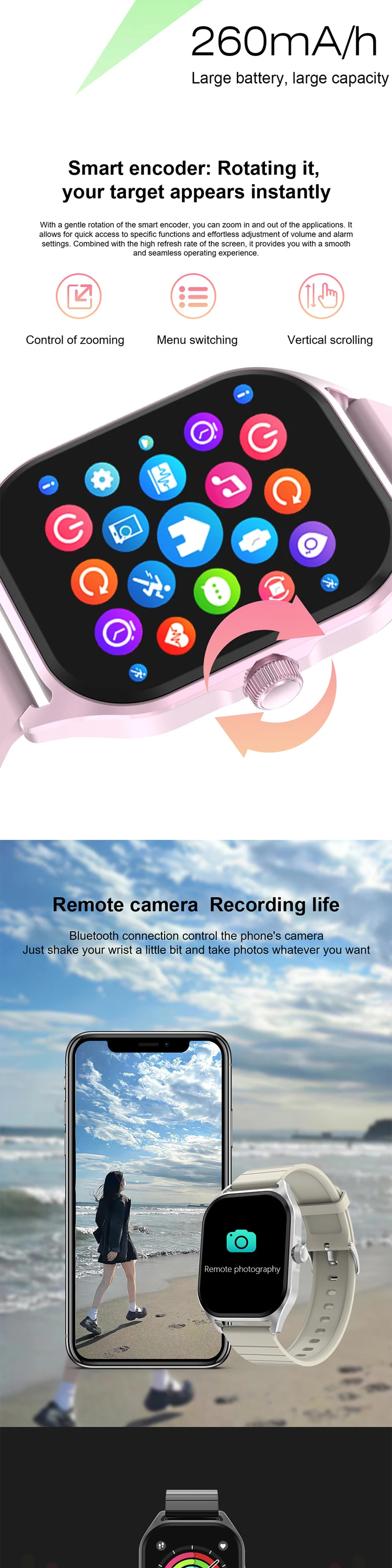 New Dt99 Smart Watch,2.04inch 368*448 Amoled Screen Bt Call Compass ...