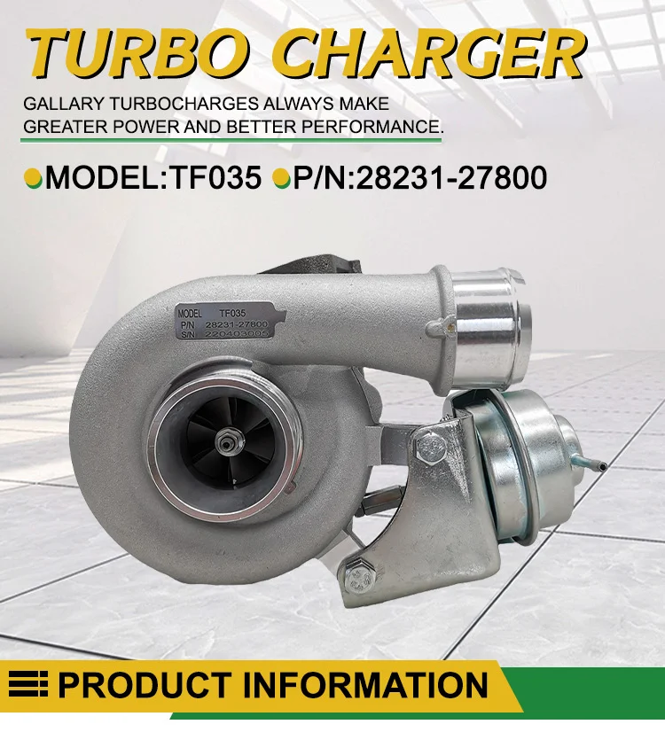 Tf035 49135-07302 28231-27800 Auto Turbo Charger For Hyundai Santa Fe 2 ...