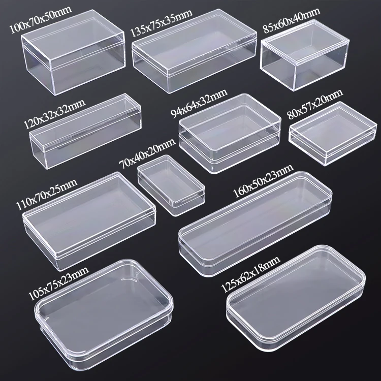 SUNSHING Plastic Square Cube Display Boxes - Recycled Materials for Storage