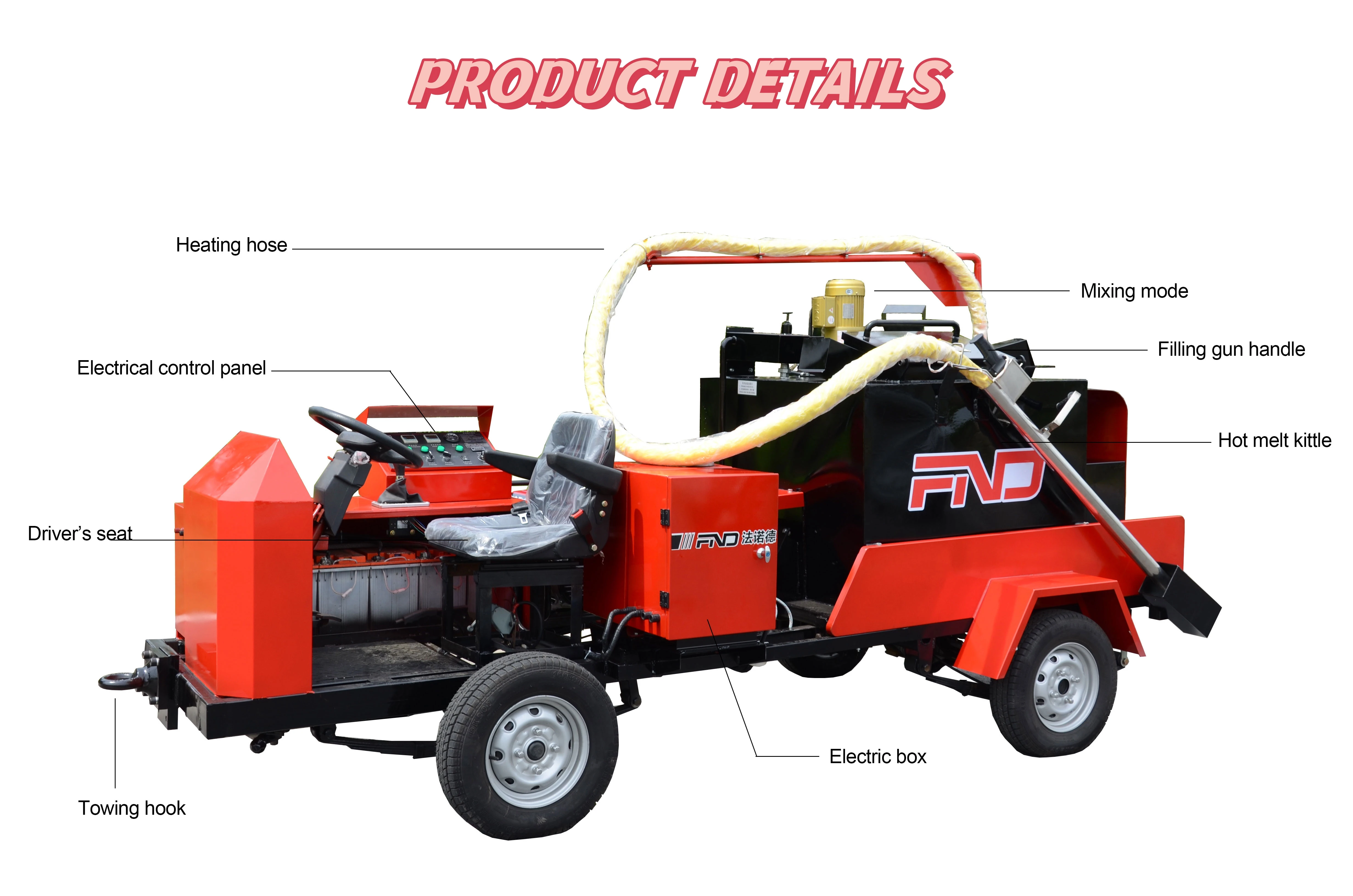 Road Crack Sealing Machine Asphalt Pavement Repair Machine Electric ...