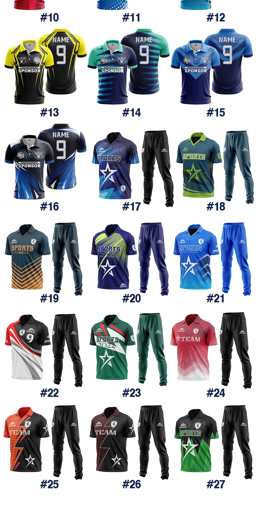 New Model Cricket Jersey Pattern Customize Design Uniforms Cricket Kits ...