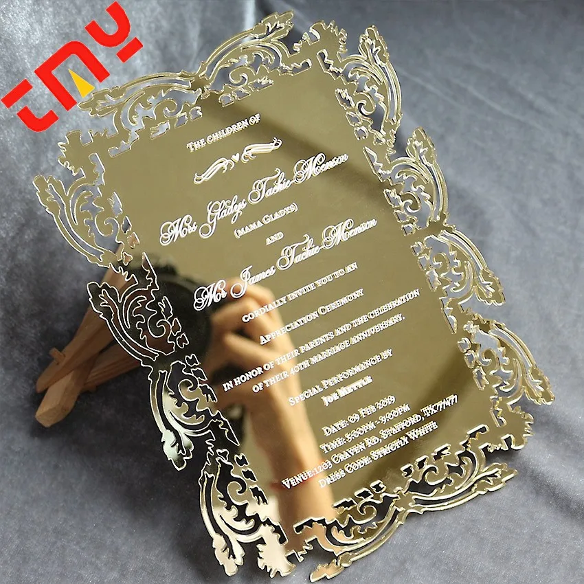 High Quality Custom Luxury Gold And Silver Acrylic Mirror Sheet ...