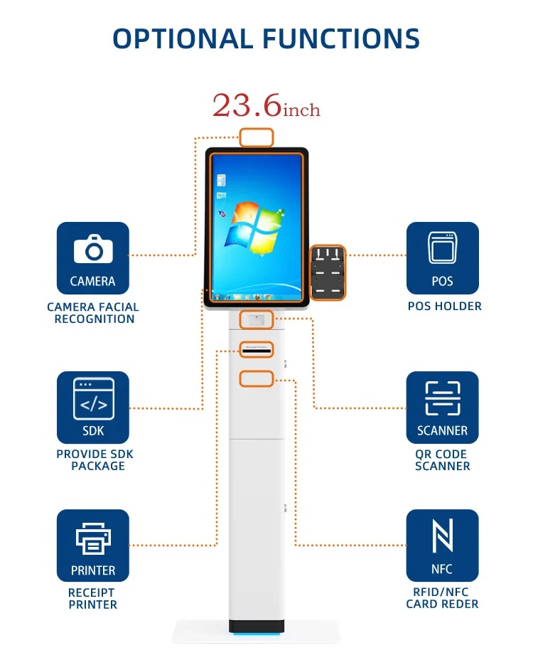 23.6 Inch Android Payment Kiosk Design Ideas With Nfc Curved Touch ...