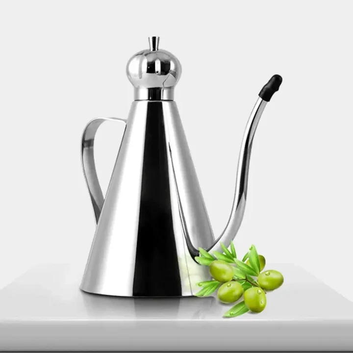 Stainless Steel Olive Oil Dispenser 350ml Kitchen Oil Bottle Can ...