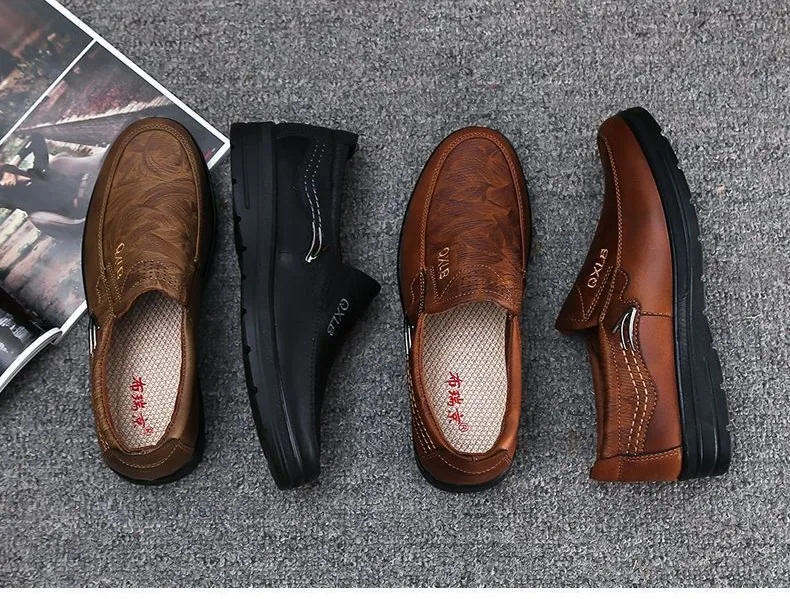 Summer High-Grade Men's Casual Leather Comfortable Shoes