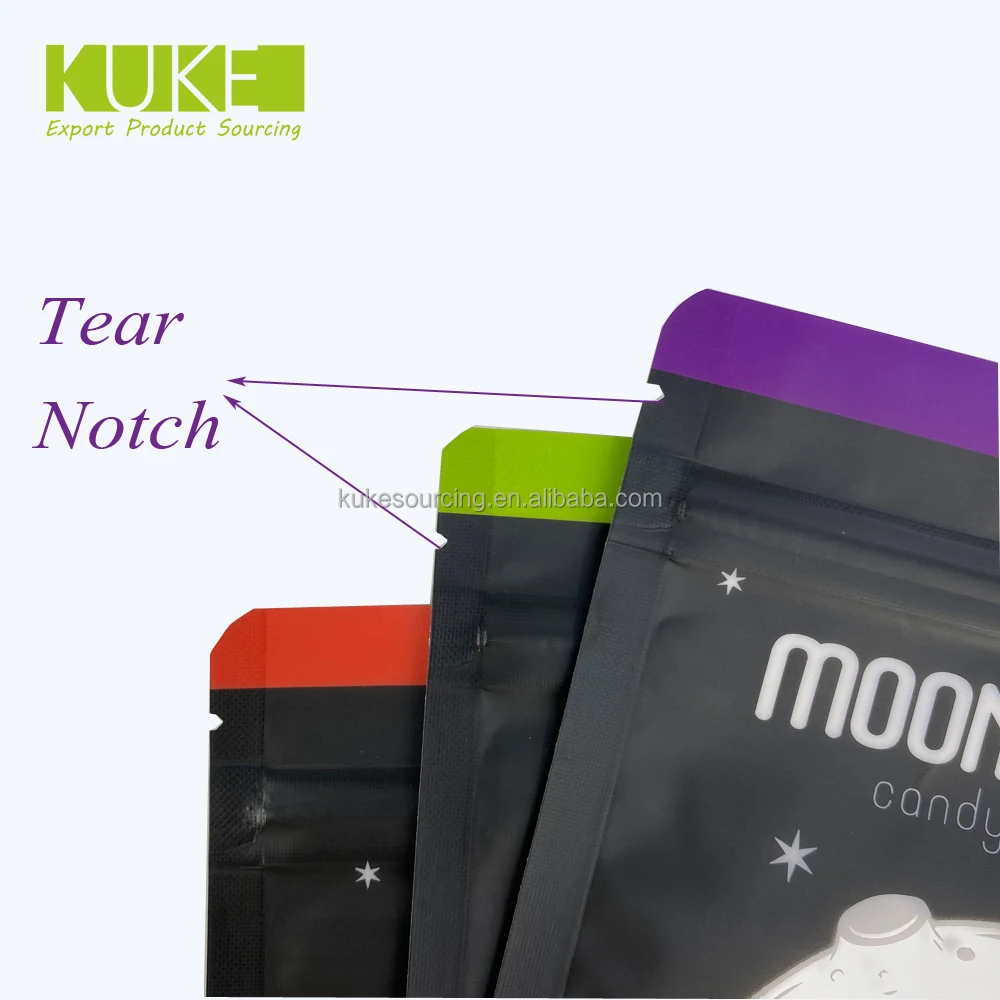 Custom Edible Packaging Candy Gummies Resealable Zipper Bag Foil Smell ...