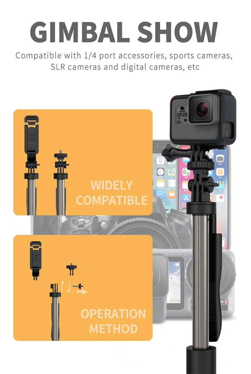 L05 Selfie Stick - 360 Degree Rotation & Foldable Design