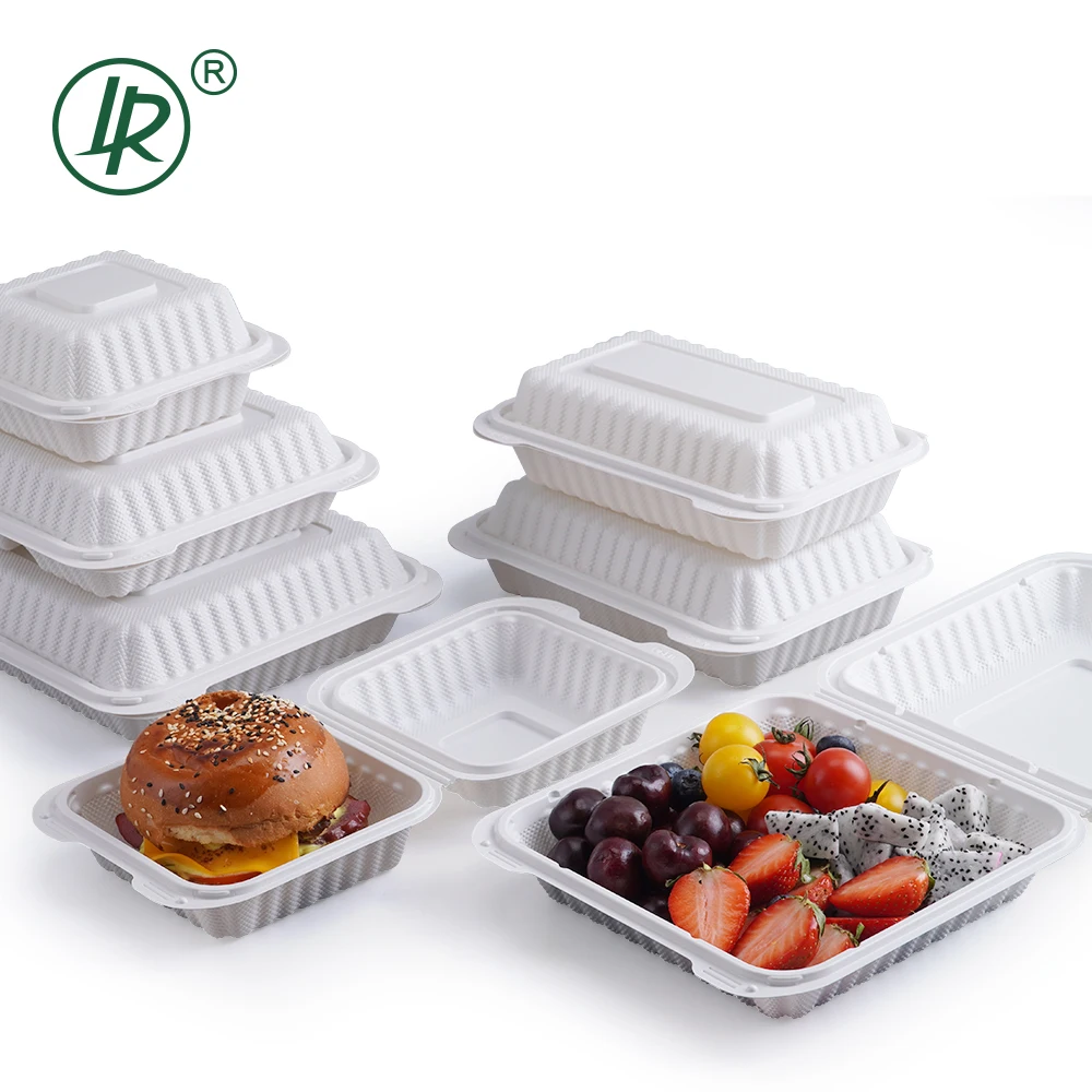 Biodegradable Food Grade Clamshell PP Hinged Disposable Meal Prep Luncn ...