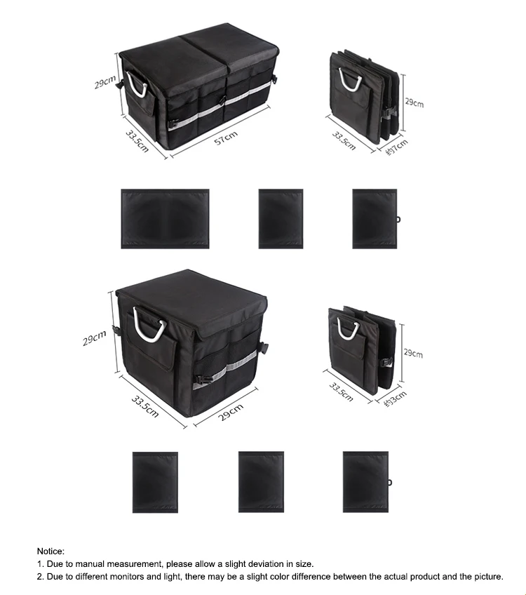 Heavy Duty Collapsible Trunk Storage Organizer Trunk Organizer With Lid ...