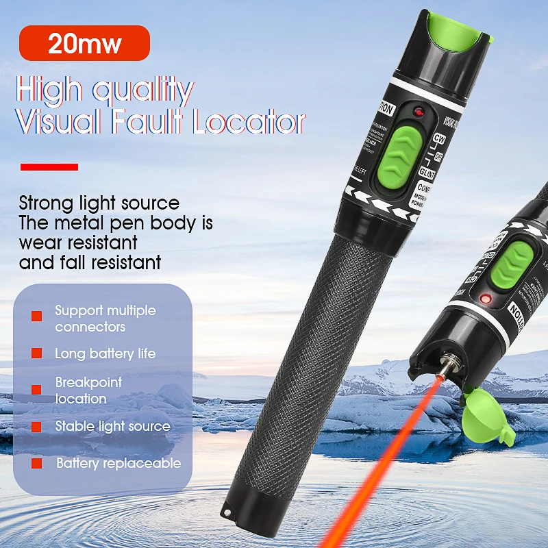 Optical Fiber Red Light Pen 20mw - Visual Fault Locator