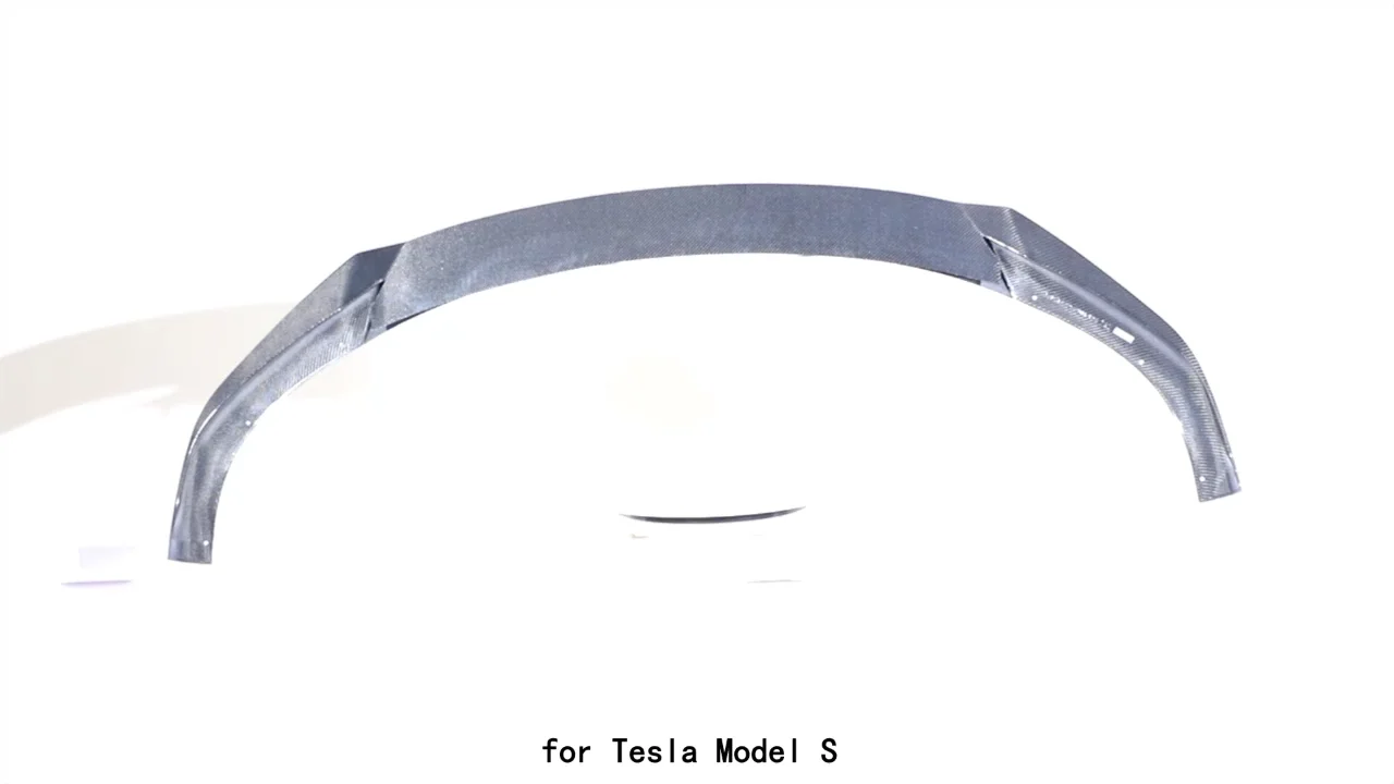 Carbon Fiber Front Bumper Spoiler Lip For Tesla Model S Plaid 2021-2023 ...