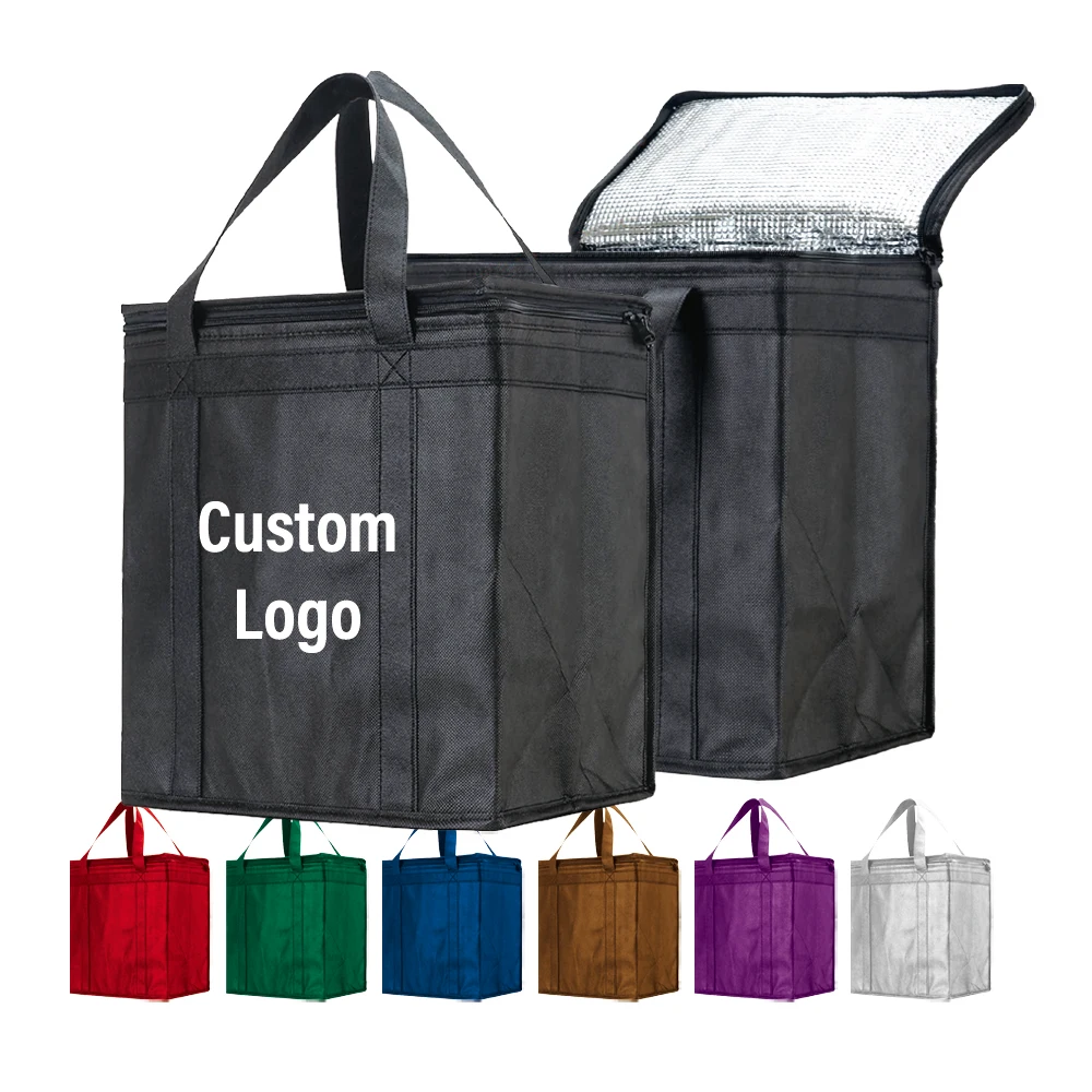 Foldable Lunch Thermal Food Cooler Bag Rectangular Large Capacity ...