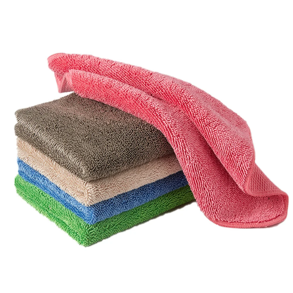 Double-side Twisted Loop Washing Cleaning Cloth Microfiber Car Drying ...