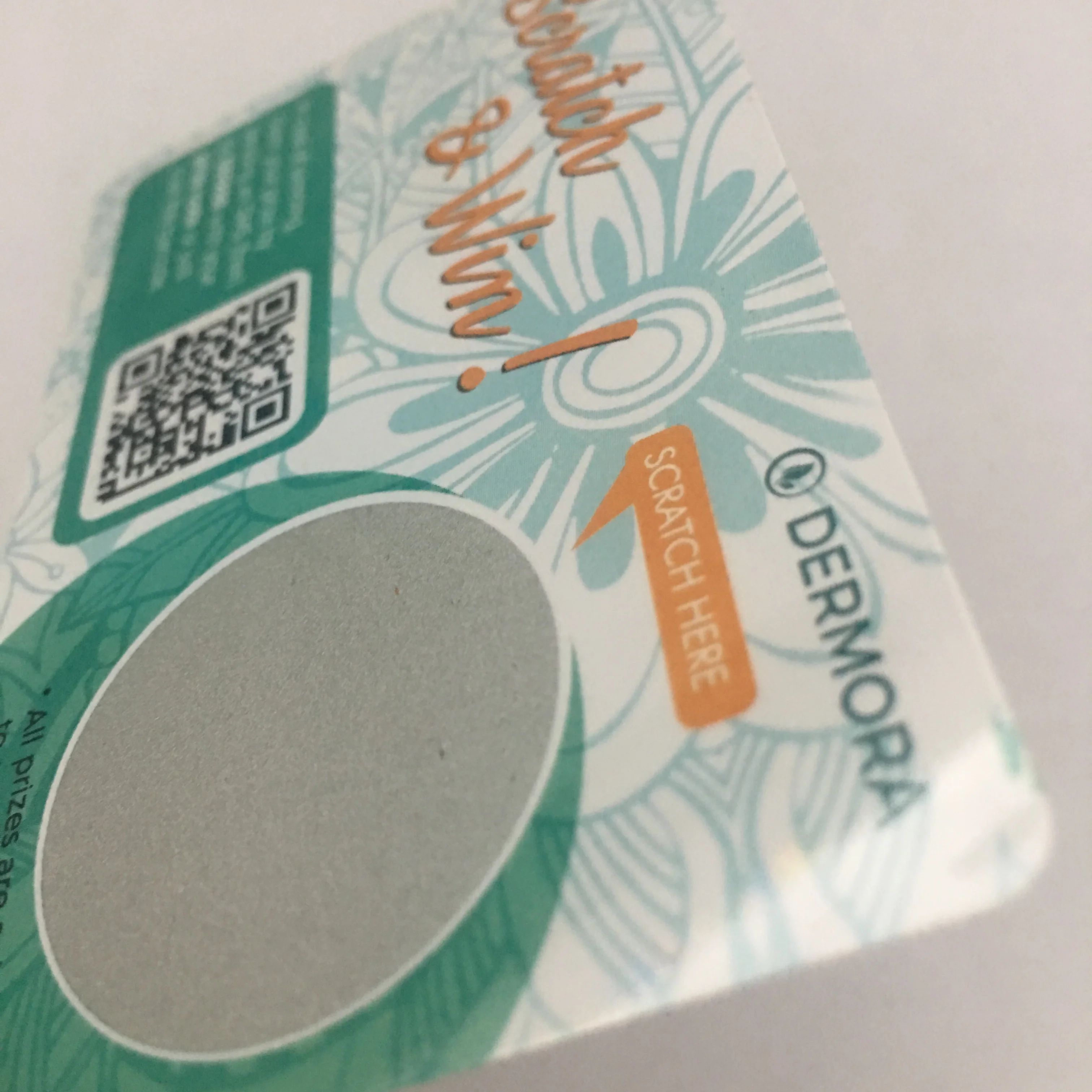 Custom Water Proof Cr80 Plastic Scratch Off Cards Print Barcode Qr Code ...