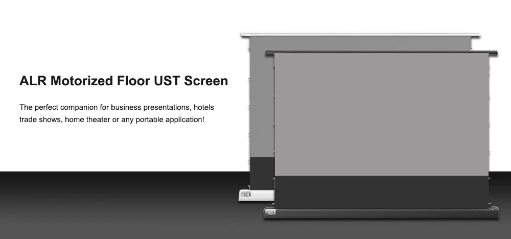 Motorized ALR Floor Rising Projector Screen 150 Inch for Home Theater