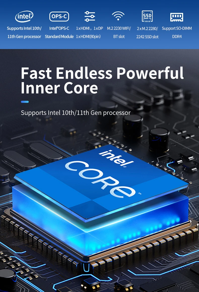 Jwipc Mini Computer Android System Industrial Computer Win10 Ops Mini Pc I3,I5,I7 Ops For ...