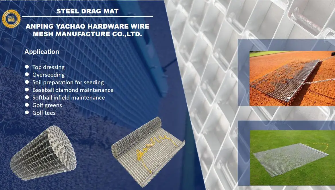 48inchx48inch Steel Drag Mat for Landscape Leveling & Golf Greens