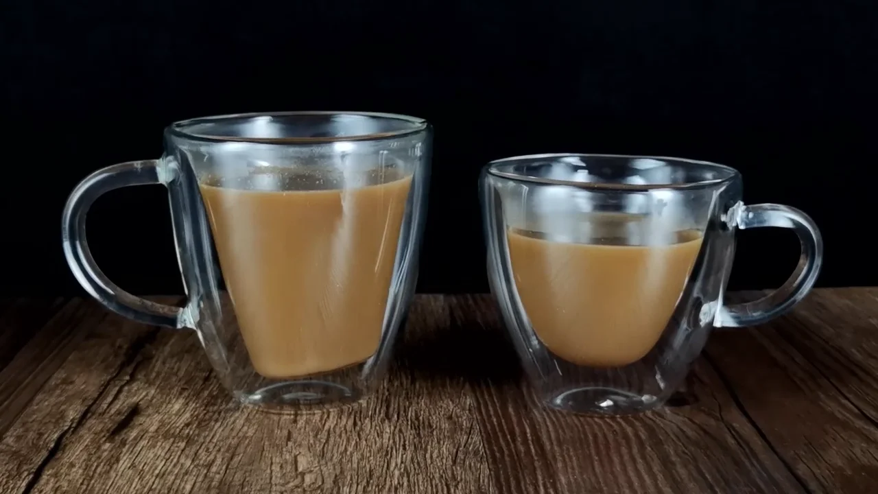 Clear Double Wall Heart Shaped Recycled Drinking Glass Tea Cups With ...