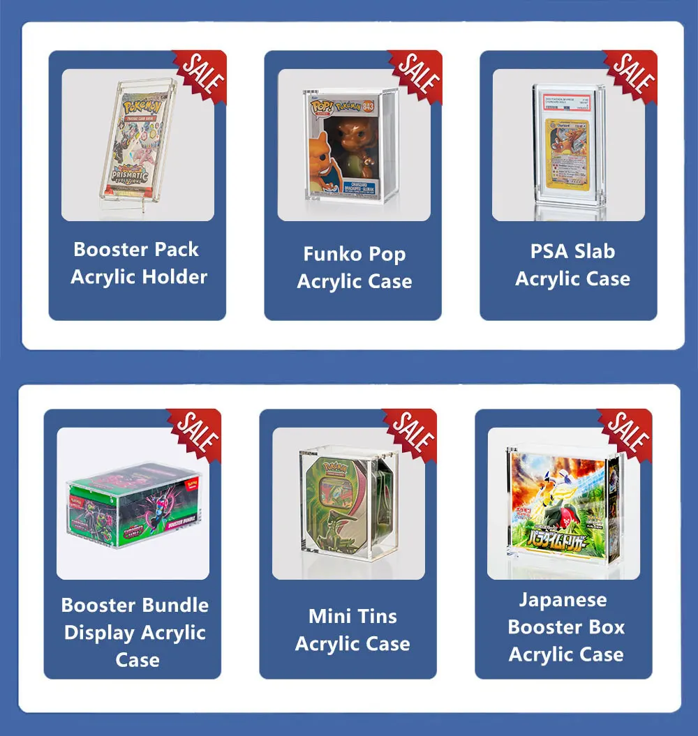 Custom UV Protection Clear Acrylic Display Case for Pokemon TCG 151 ...