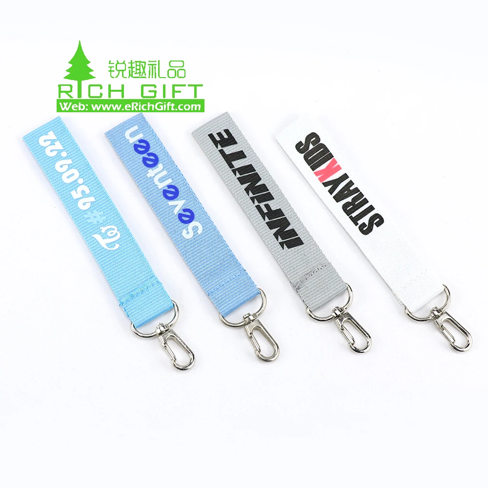 Wholesale Bulk Custom Woven Nylon Lanyard Designer Inspired Short Wrist ...
