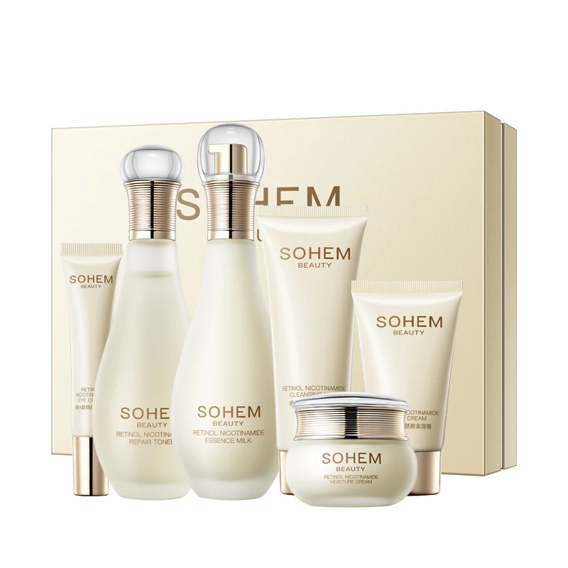 Private Label Organic Korean Facial Anti Aging Skincare Set Whitening ...