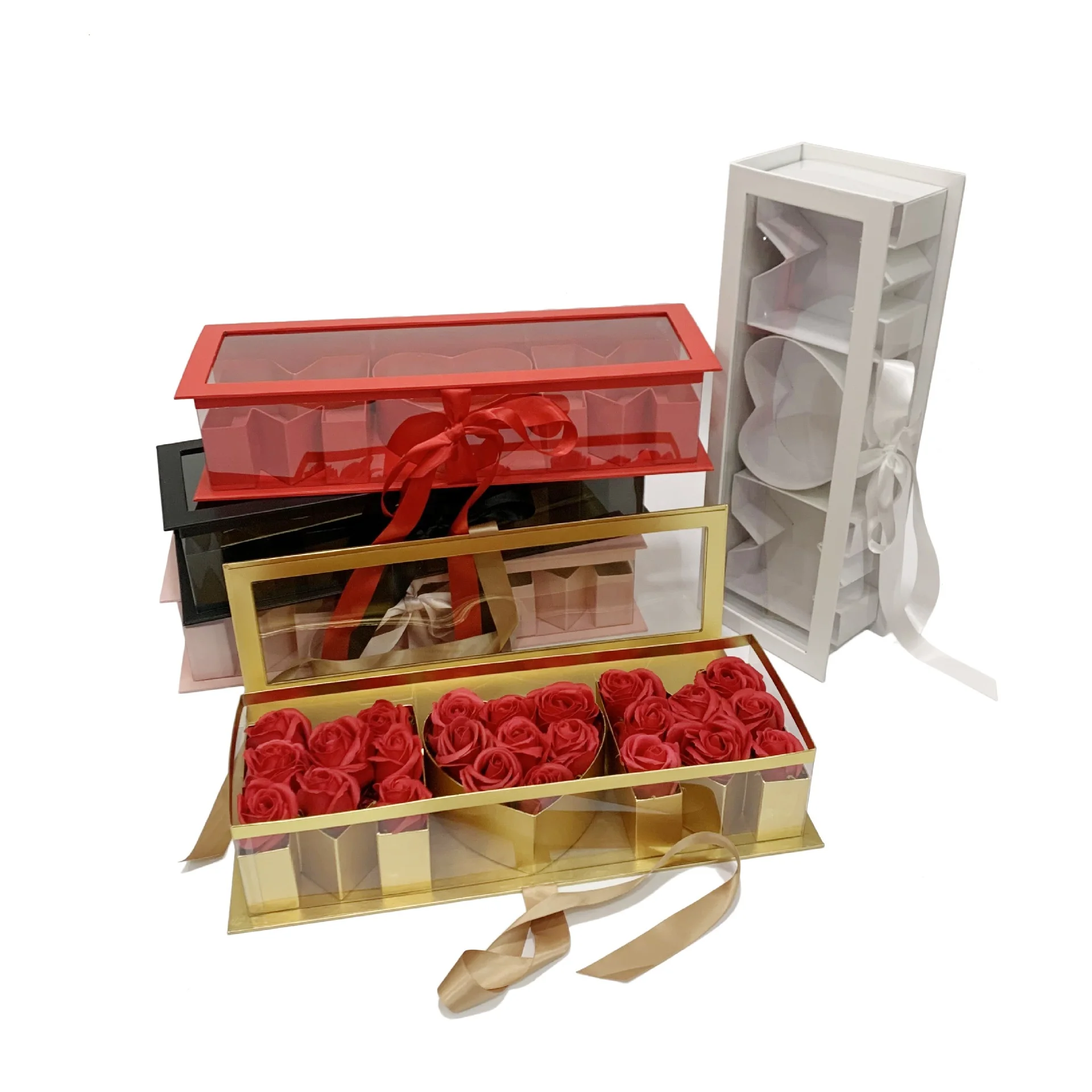 Low MOQ MAMA Shape Flower Box with Ribbon Closed - Customizable