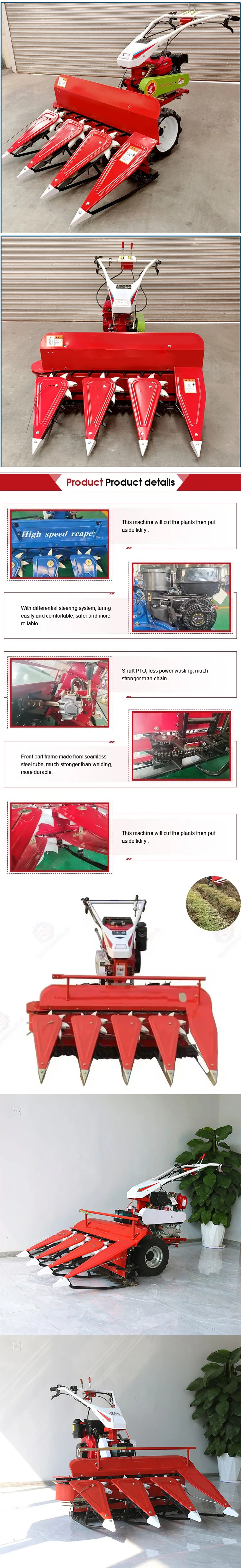 Walking Tractor Mounted Mini Rice Reaper - High Productivity