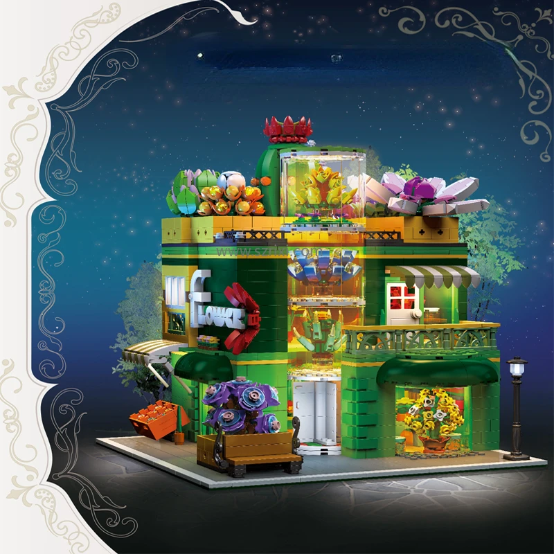 Jie Star 89108 New Creative Succulent Plant Shop Street View Florist ...