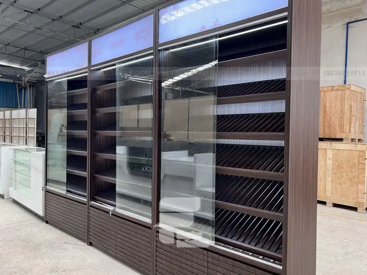OEM Popular Cigar Retail Shop Design LED Tobacco Display Case Cigar ...
