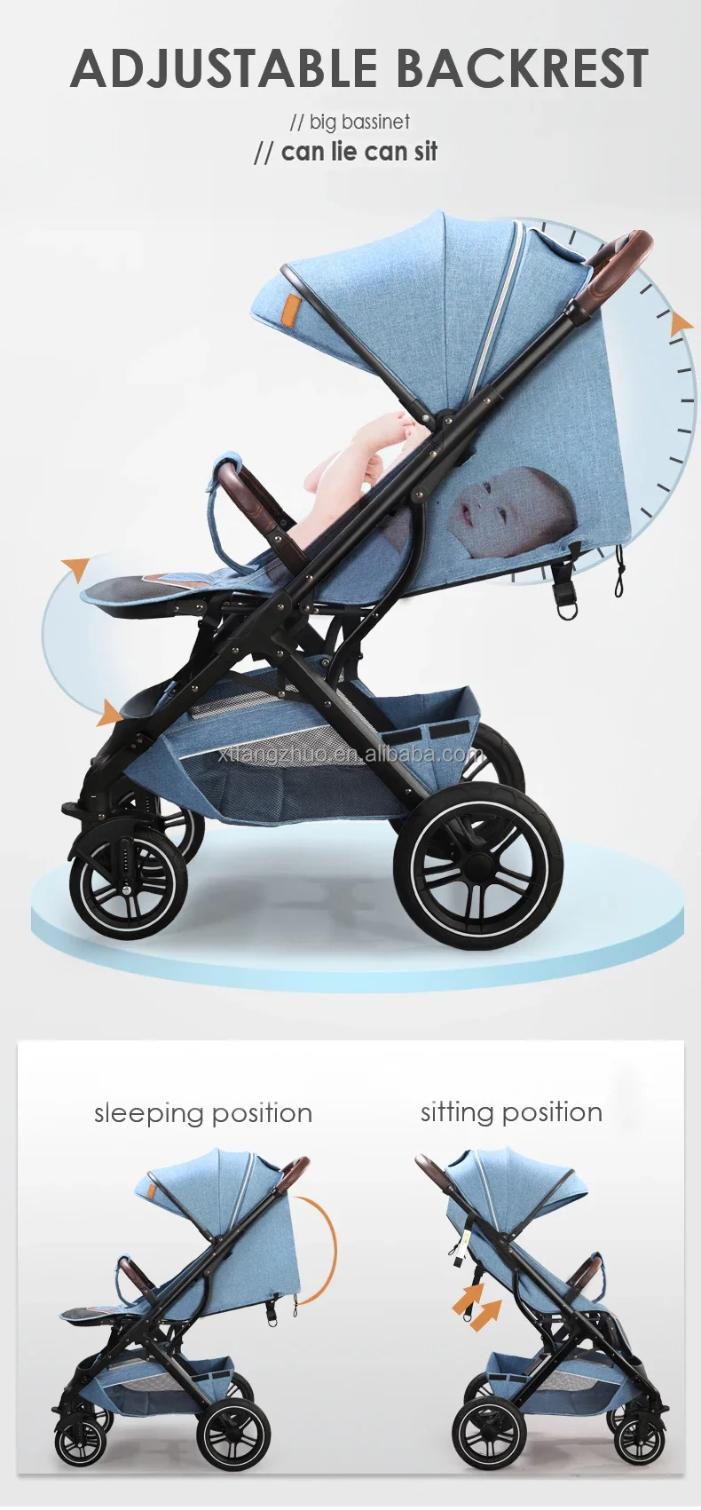 Light Weight Foldable Kids Stroller 2in1 for Hot Mom Carriage Push Baby ...