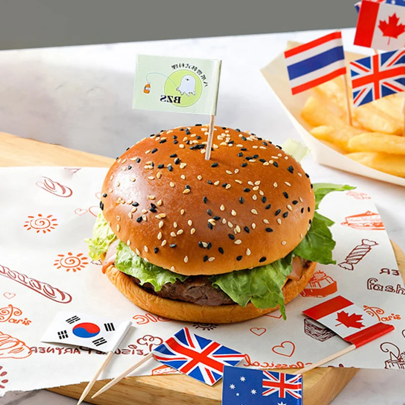 Custom Logo Flag Toothpicks - Perfect for Parties & Events