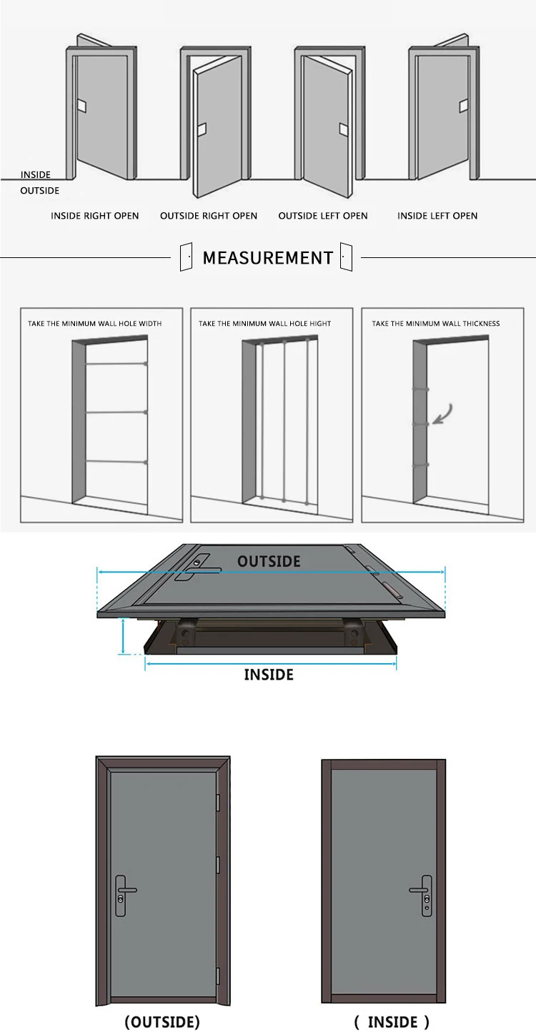 Modern Style Exterior Steel Entry Armored Door Cheap Home Security Door ...